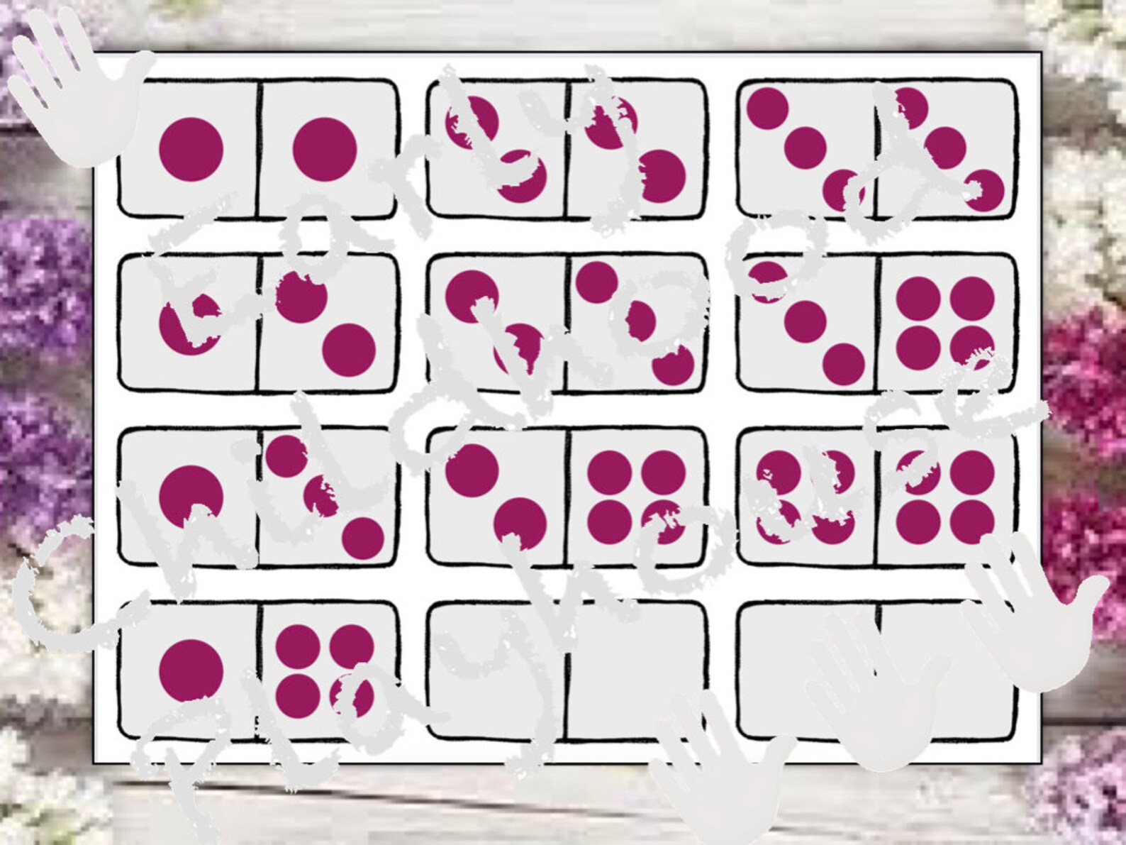 Printable Dominoes Game for Kids, Learn Math, Counting Game, Homeschool ...