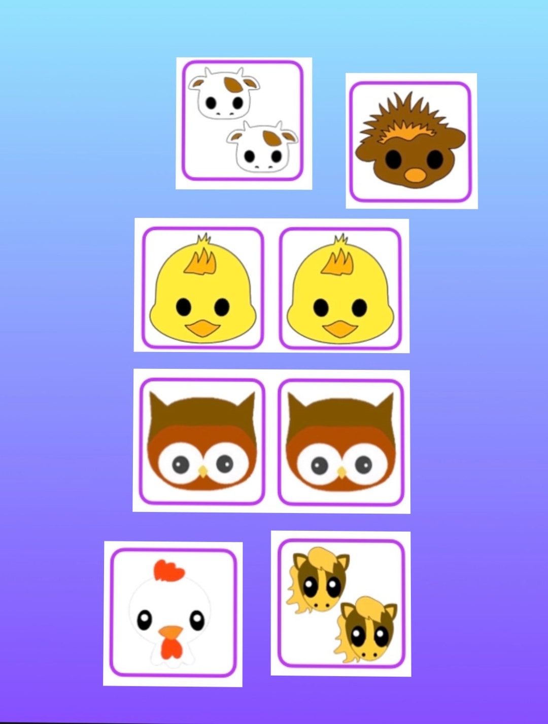 Memory Game, Baby Animals, for Toddlers, for Families, Fun Memory Game ...
