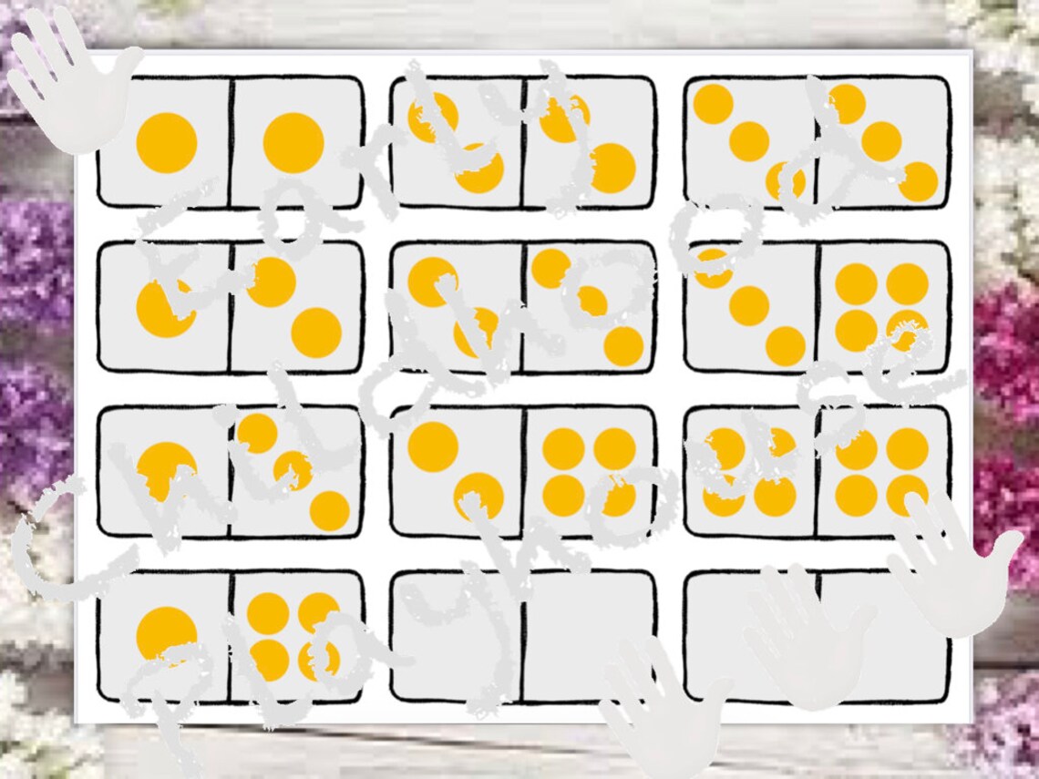 Printable Dominoes Game for Kids, Learn Math, Counting Game, Homeschool ...