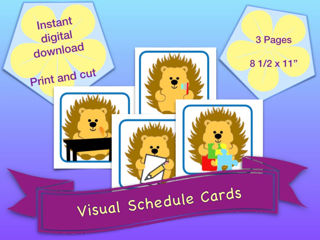 Preschool Schedule Picture Cards