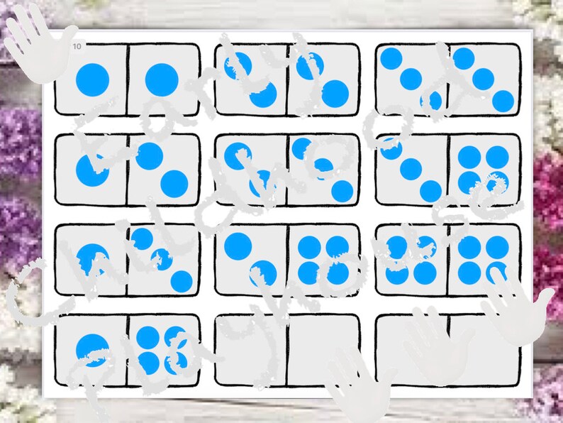 Printable Dominoes Game for Kids, Learn Math, Counting Game, Homeschool ...