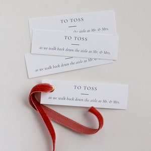 Petal Toss Tag | SET OF 20 | Wedding Toss Cards | Wedding Cone Toss ...