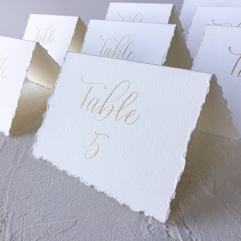 Wedding Folded Table Numbers - Etsy