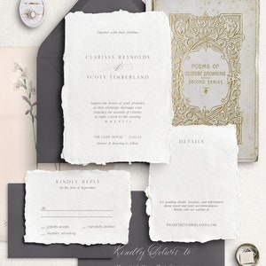 Classic Calligraphy Wedding Invitation | Elegant Custom Invite ...