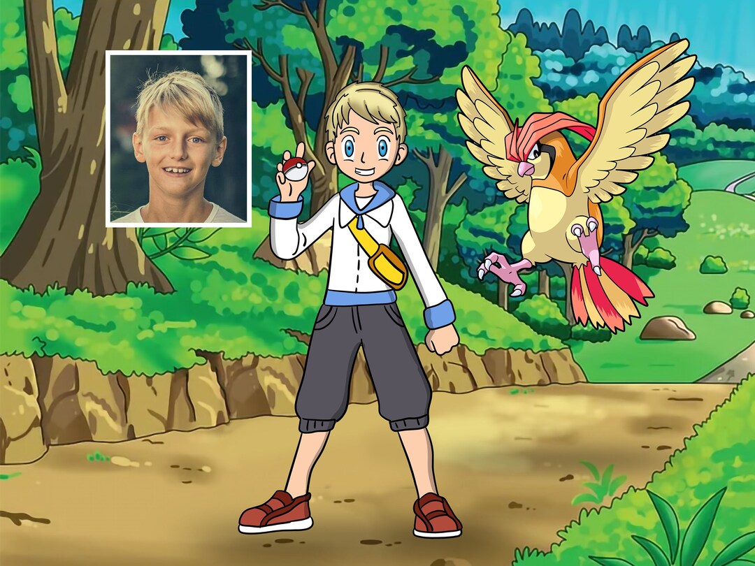Custom POKEMON Anime Character Portrait From Photos (DIGITAL DOWNLOAD ...