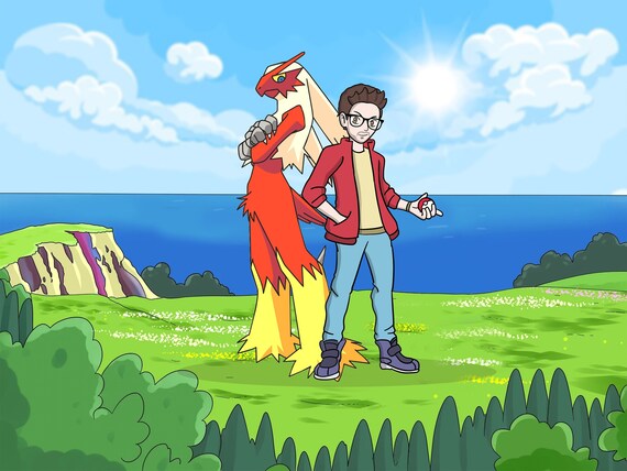 Custom POKEMON Anime Character Portrait From Photos DIGITAL - Etsy