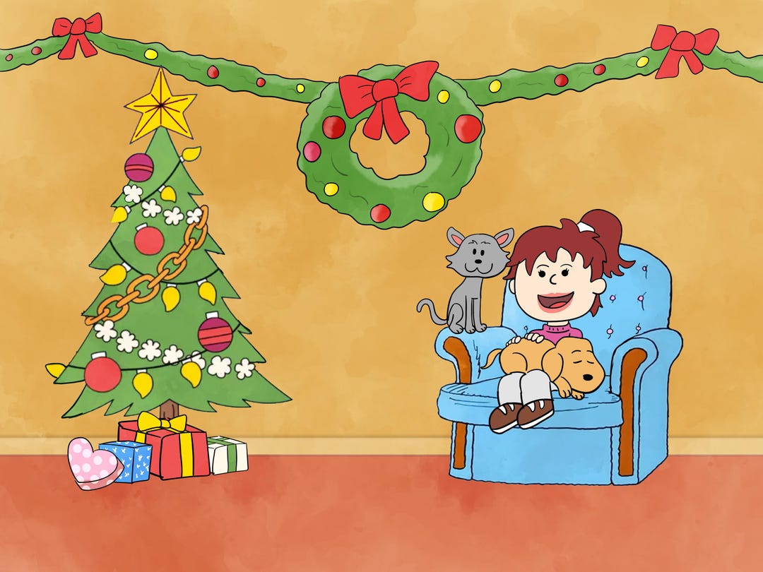 Peanuts Cartoon Style Portrait: Christmas, Family, Gift, Custom Digital ...