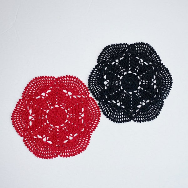 Red Doilies - Etsy