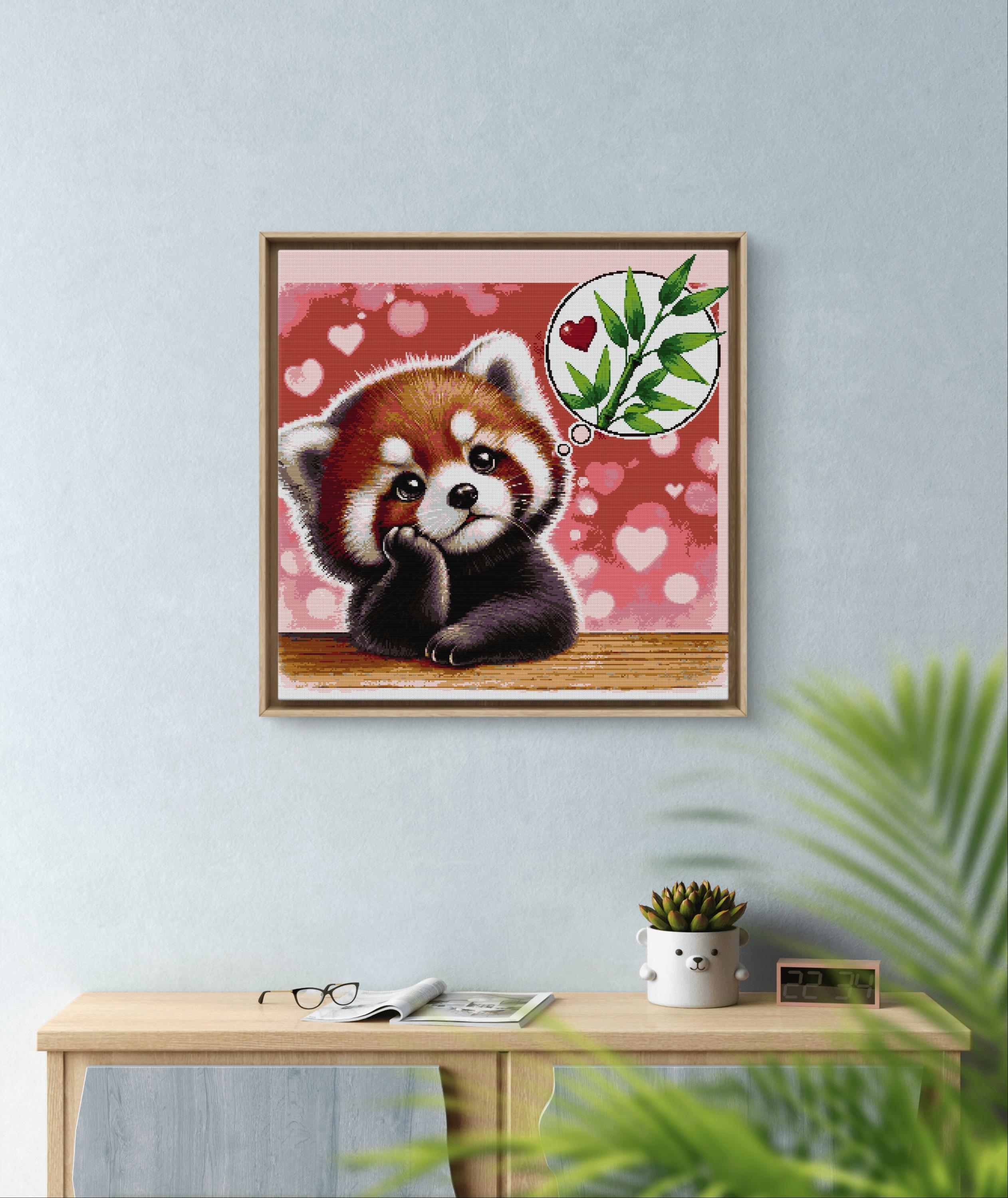Red Panda Cross Stitch Pattern PDF, Animal Embroidery Design, Wildlife ...