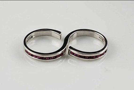 RARE-TRUE BLOOD Brand Double Knuckle Ruby & Sterling … - Gem