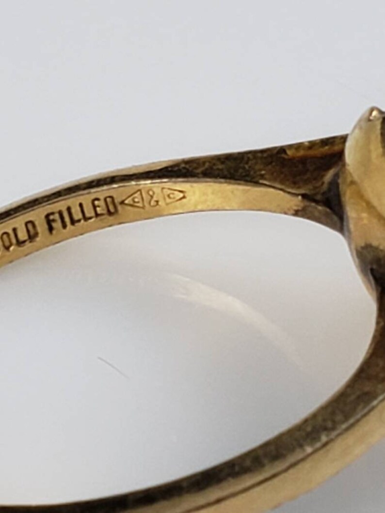 Antique Clark & Coombs 10KT Gold-filled Rose Ring - Etsy