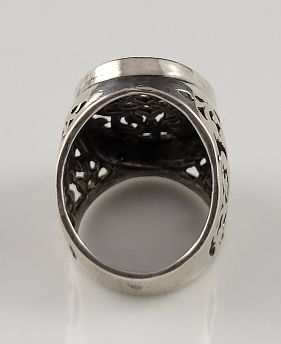 Victorian Style Sterling Floral Scrollwork Ring-Made … - Gem