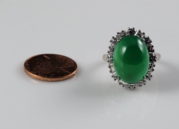 Rare! Du Jay Jade Cocktail Ring-1940s - Gem