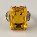 Uncas Citrine & Rhinestone Statement Ring-circa 1930s - Etsy