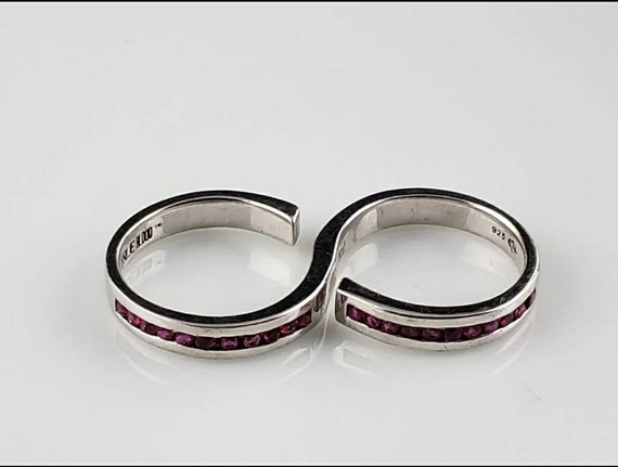 RARE-TRUE BLOOD Brand Double Knuckle Ruby & Sterling … - Gem