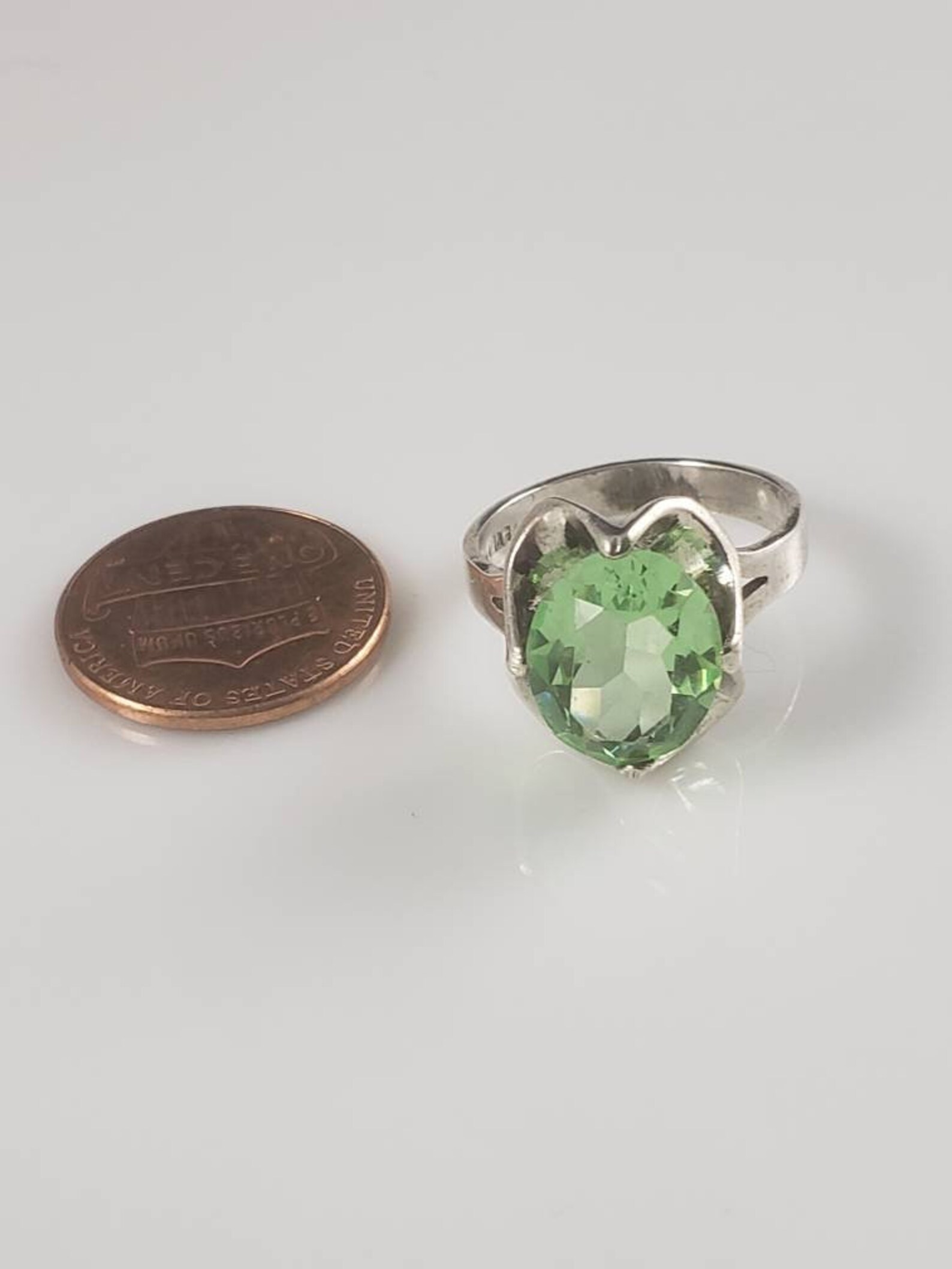 Taxco Rare Green Spinel Glass Signed Solitaire Statement - Etsy