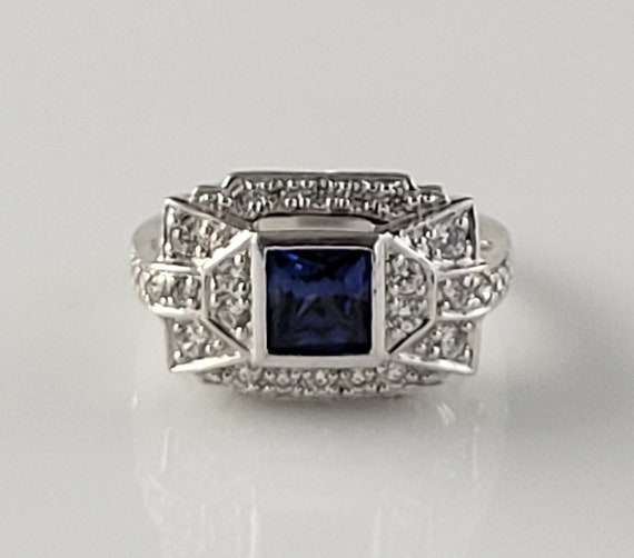 Ross Simons Art Deco Sapphire Engagement Ring - Gem