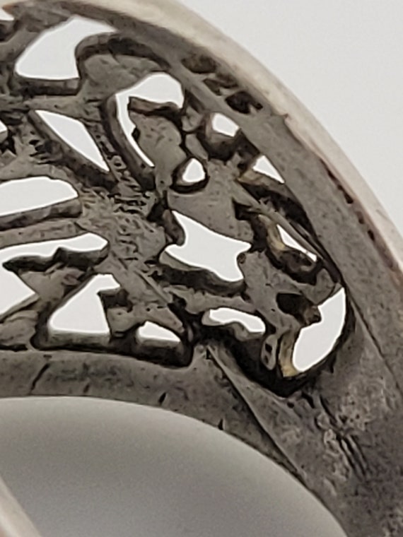 Victorian Style Sterling Floral Scrollwork Ring-Made … - Gem