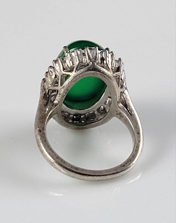 Rare! Du Jay Jade Cocktail Ring-1940s - Gem