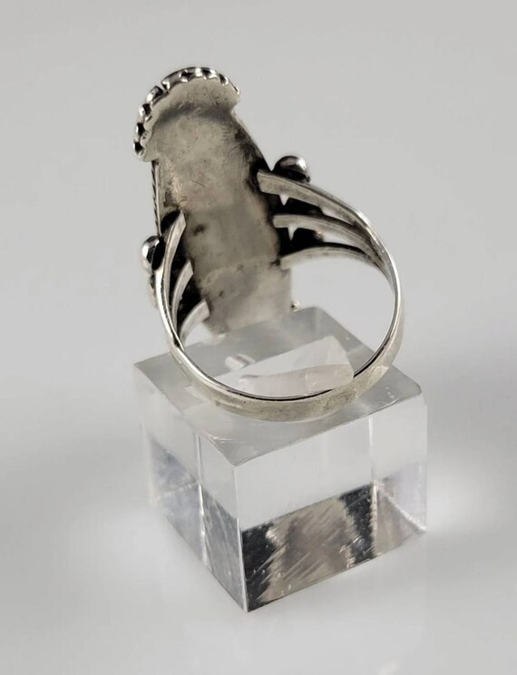 Vintage Handwrought Landscape Agate Sterling Triple S… - Gem