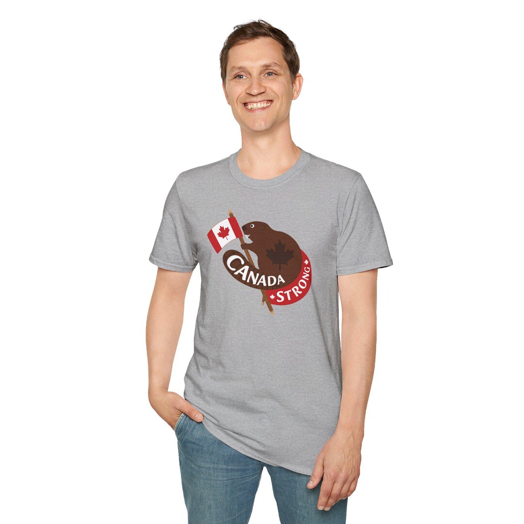 Canada Strong Beaver Logo T-shirt, Canadian Pride Graphic Tee - Etsy