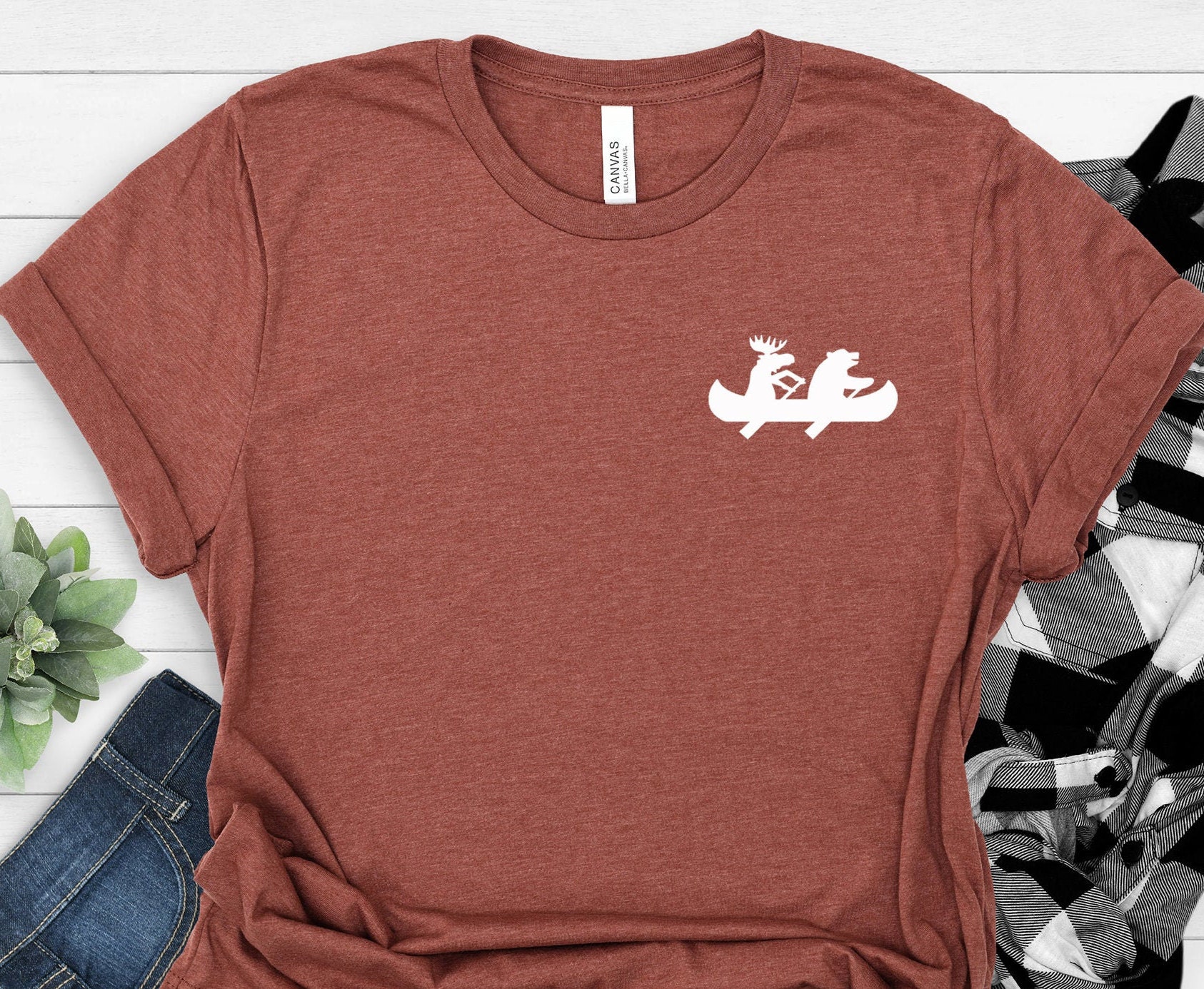 Canoe Shirt, Canoe Tshirt, Camping T Shirt, Bear Tshirt, Bear T Shirt ...