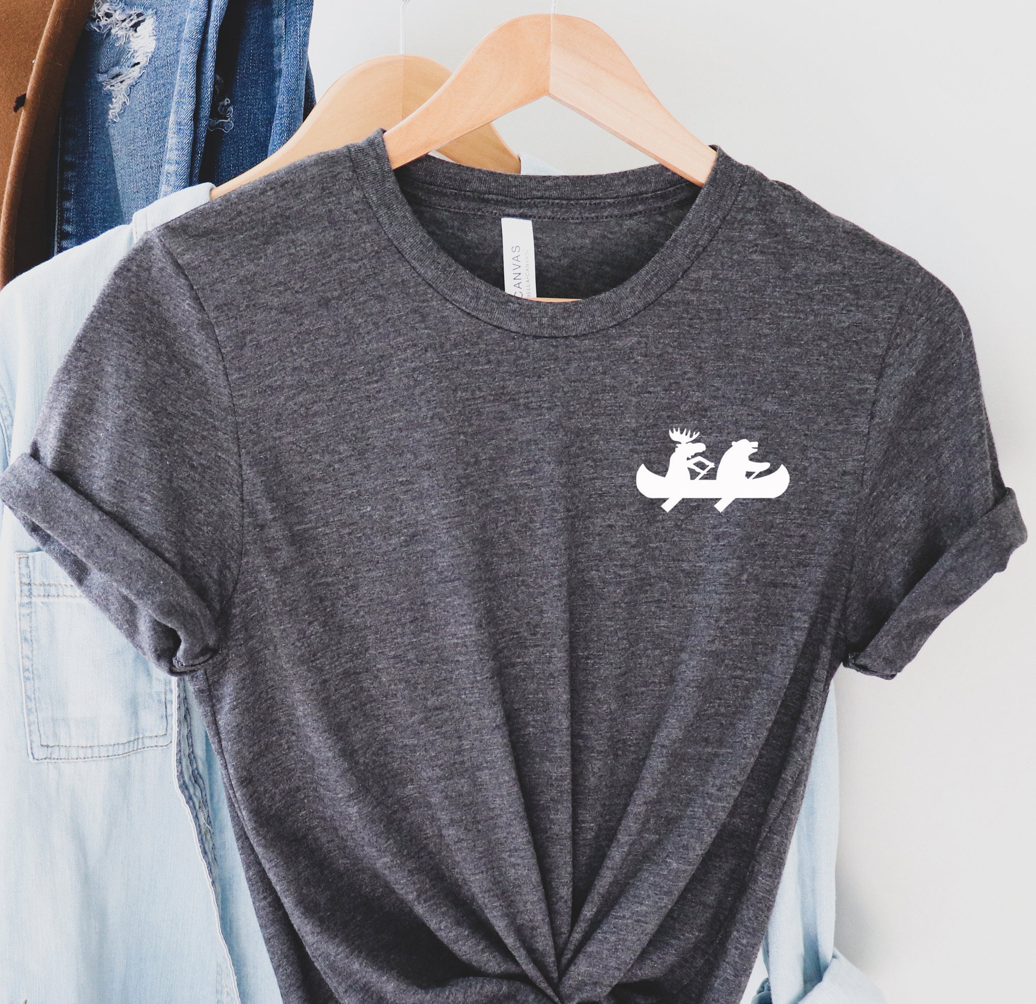 Canoe Shirt, Canoe Tshirt, Camping T Shirt, Bear Tshirt, Bear T Shirt ...