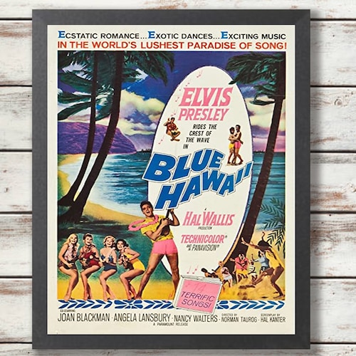 Elvis Presley Blue Hawaii Movie Poster Print Vintage | Etsy
