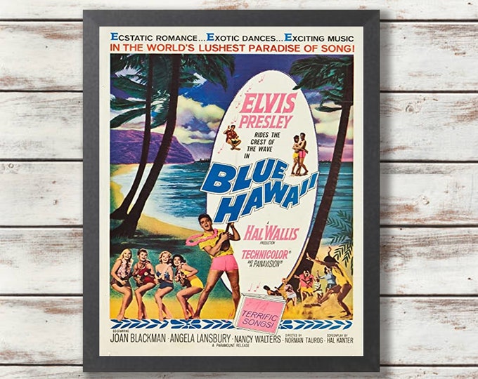 Elvis Presley - Blue Hawaii - Movie Poster Print - Vintage - Wall Decor - Gift Ideas - Etsy