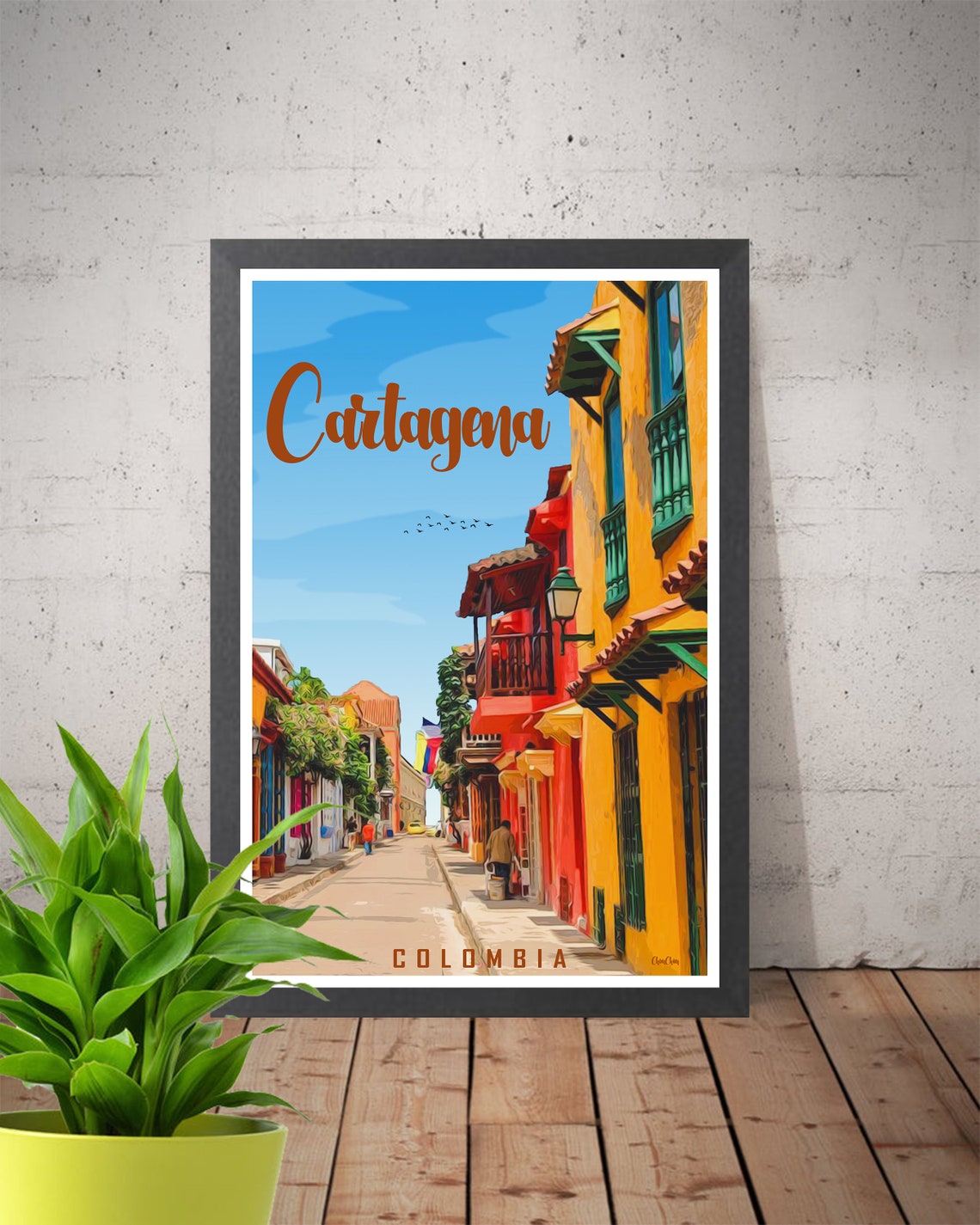 Cartagena Colombia Travel Poster Poster Print Wall Deco - Etsy