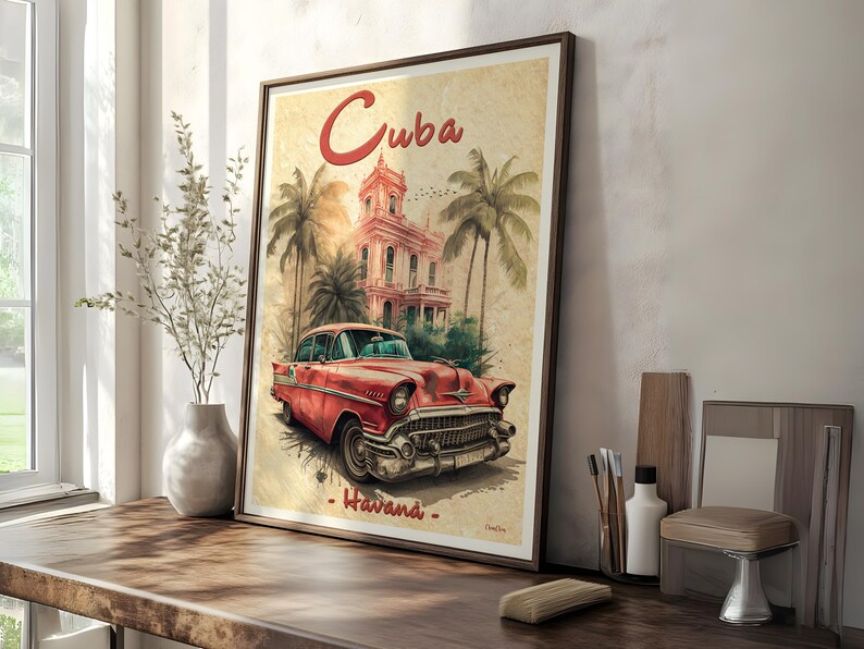 Cuba Travel Poster - Havana - Printed Poster - Wall Decor - Wall Art ...
