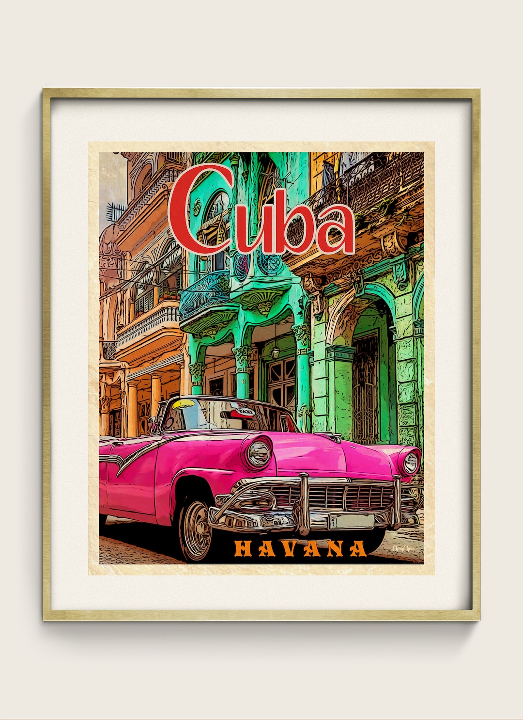 Cuba Travel Poster Cuba Wall Art Digital Download Art Wall Deco Cuba ...