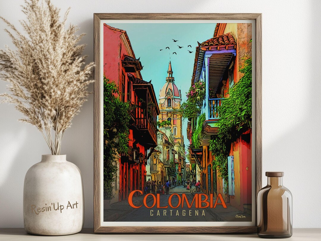 Colombia Cartagena Travel Poster - Digital Download - Wall Art - Home ...