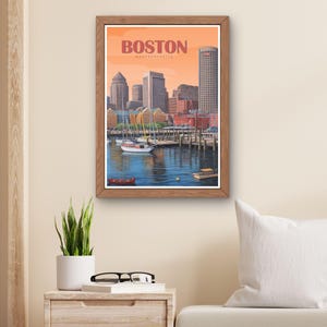 Boston Travel Poster - Digital Download - Massachusetts - Commercial ...