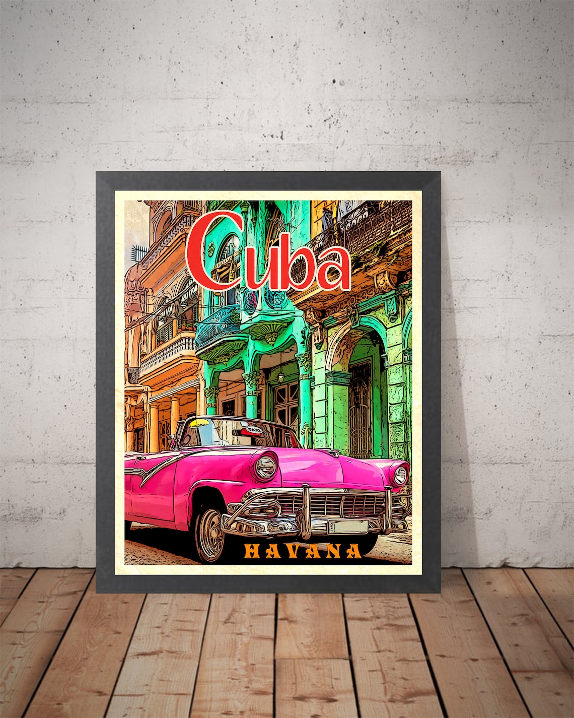 Cuba Travel Poster Havana Digital Download Art Wall Deco | Etsy