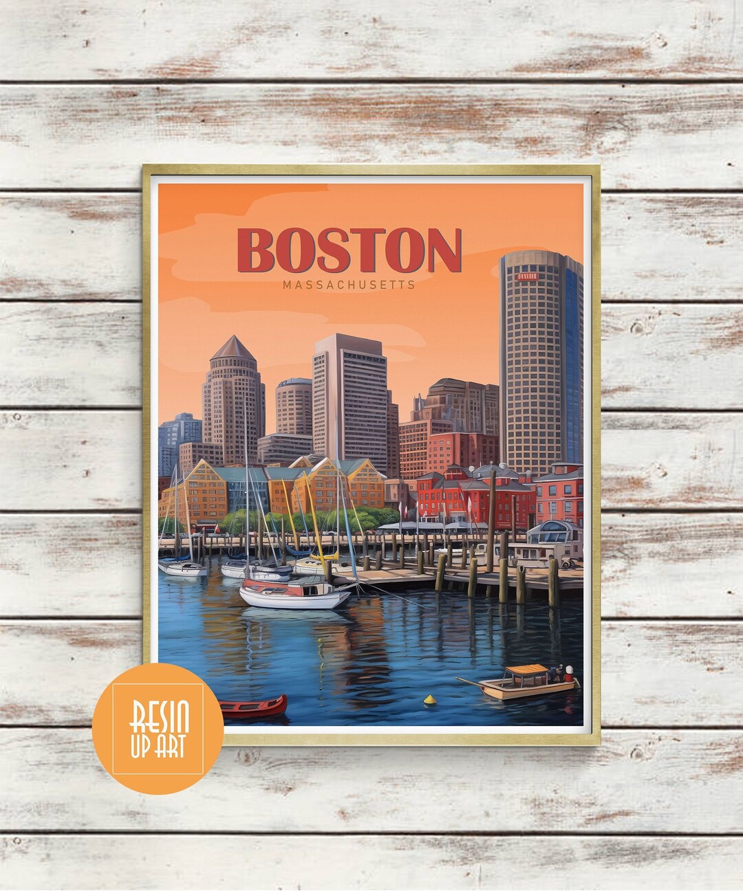 Boston Digital Download Commercial Use Boston Travel Poster ...