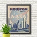 Houston Texas Travel Poster - Space City - Nasa - Printed Poster - Wall ...
