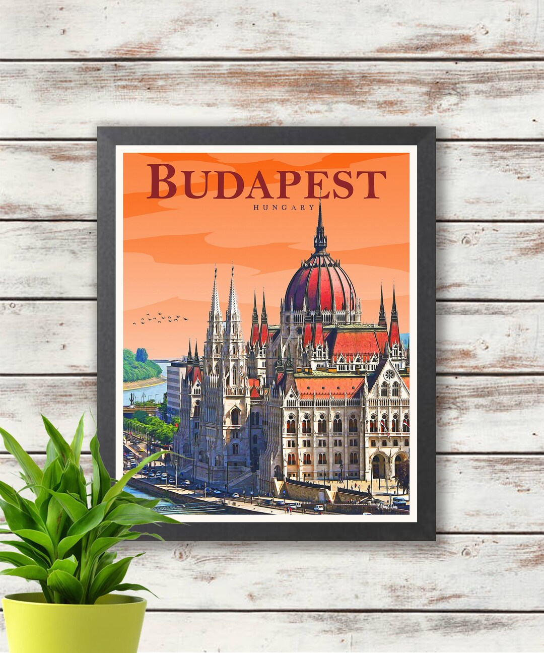 Budapest Travel Poster - Hungary - Digital Download Art - Wall Deco ...