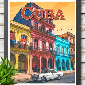 Set of 5 Cuba Travel Posters - Cuba Instant Download - Wall Decor ...