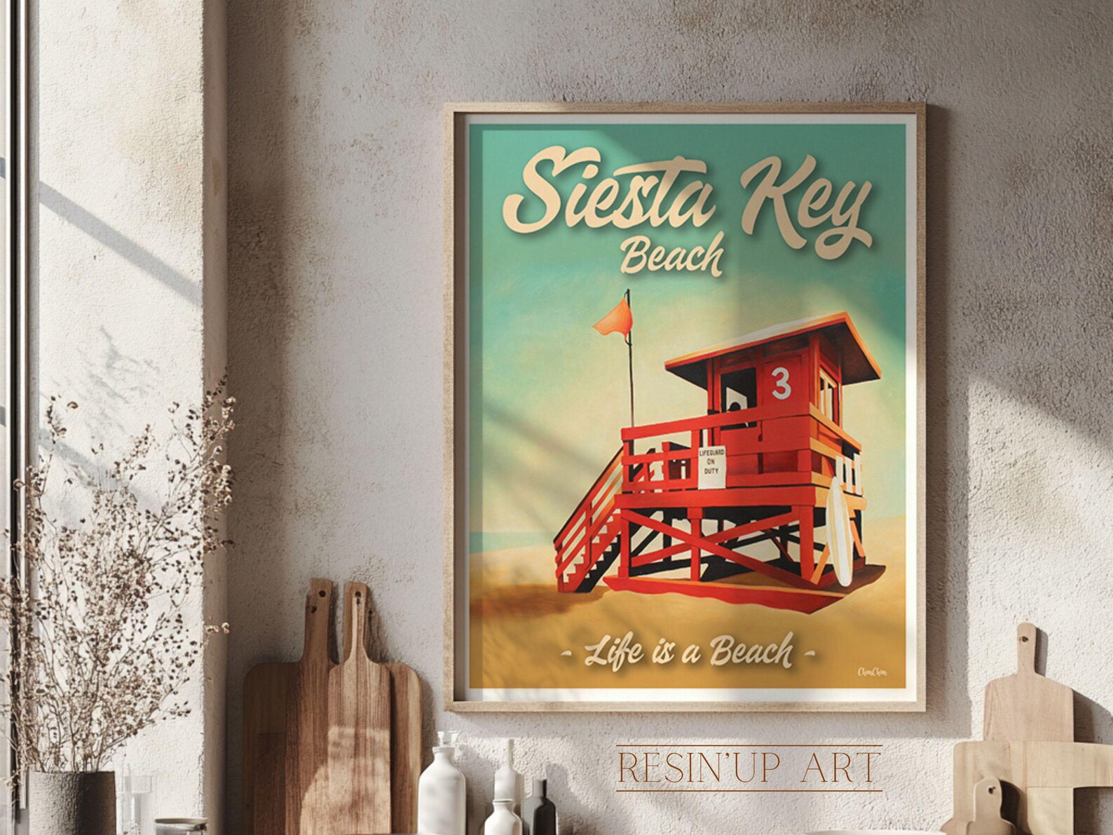 Siesta Key Florida Travel Poster - Life is a Beach - Digital Download ...
