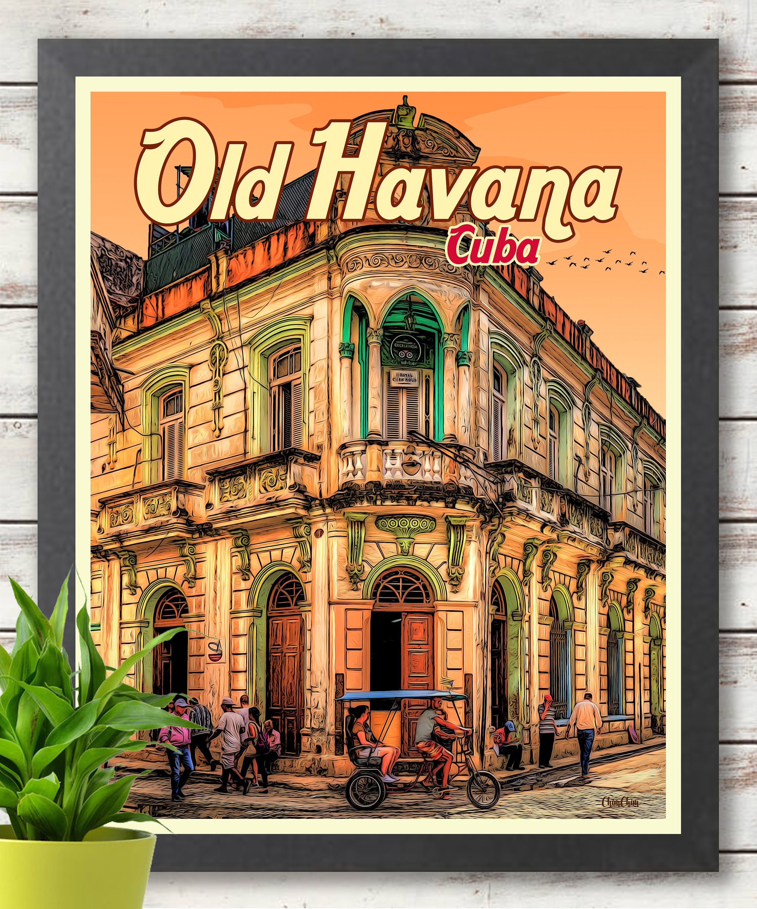 Cuba Travel Poster Old Havana Poster Cuba Printed Poster - Etsy