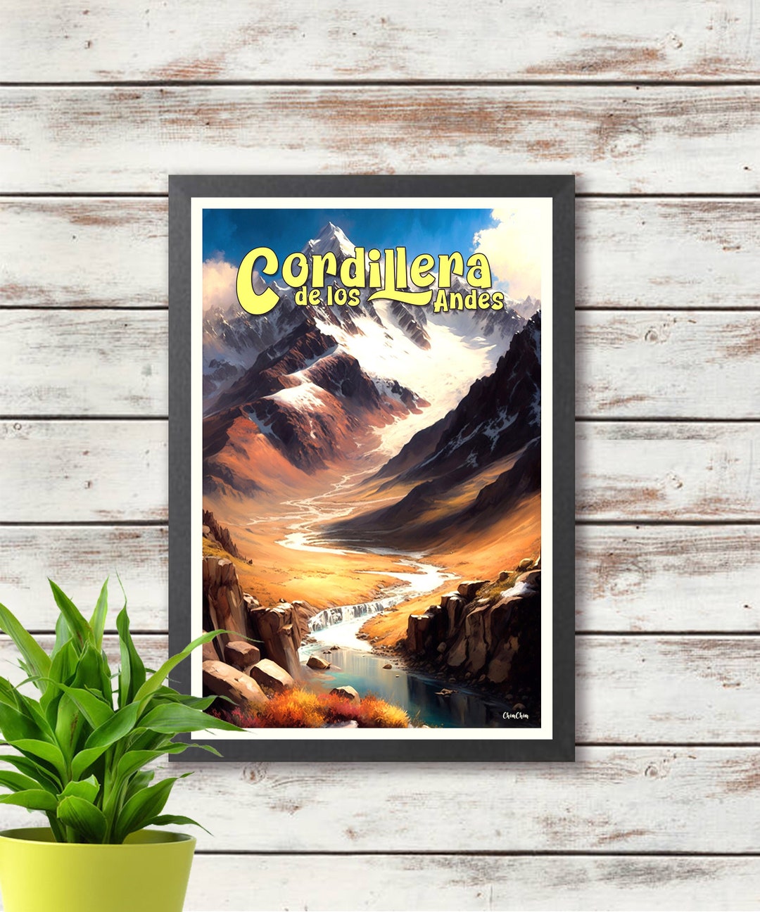 Cordillera De Los Andes Travel Poster Poster Print Wall Deco Gift Idea ...