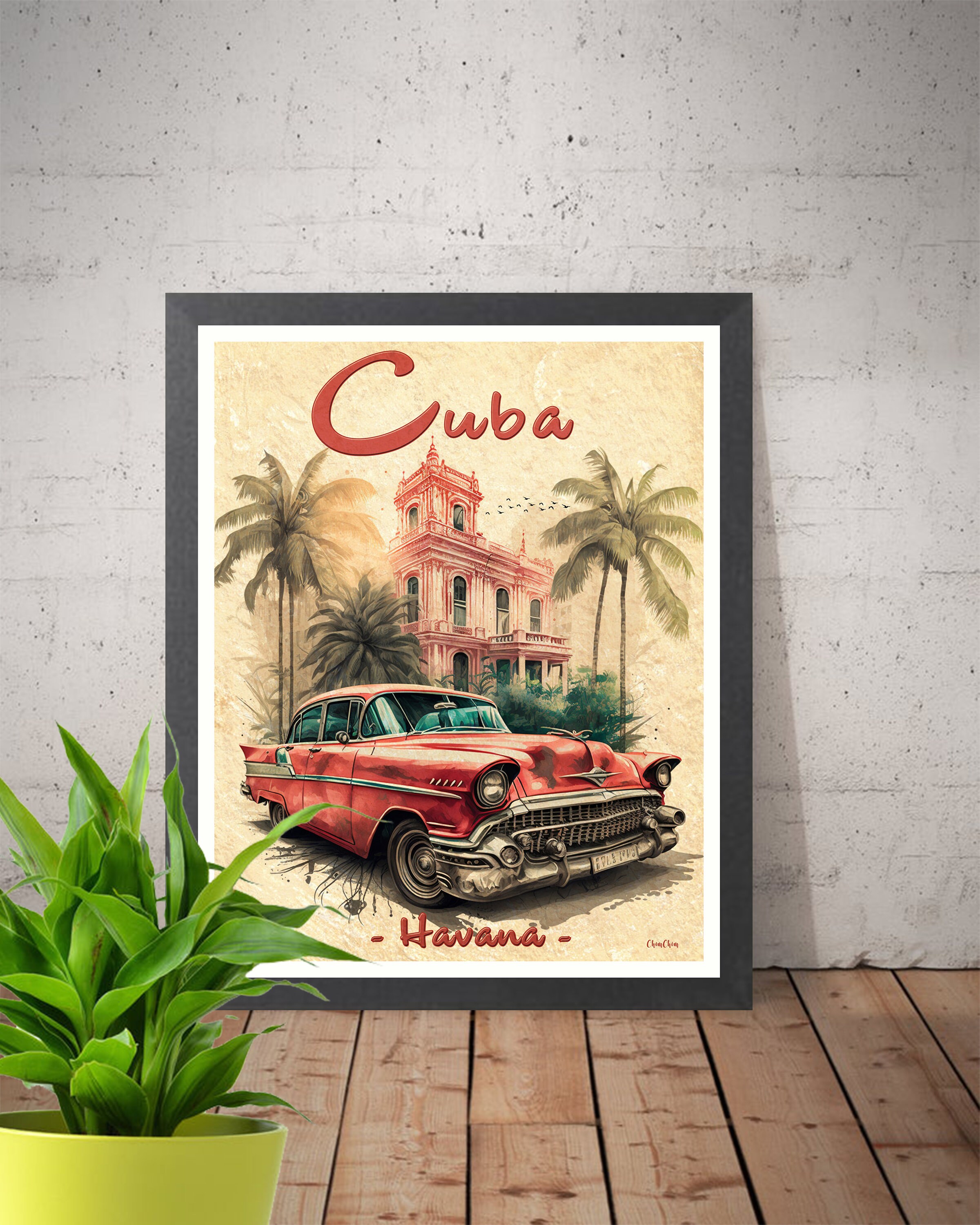 Cuba Travel Poster - Havana Poster - Cuba Printed Poster - Cuba Wall ...