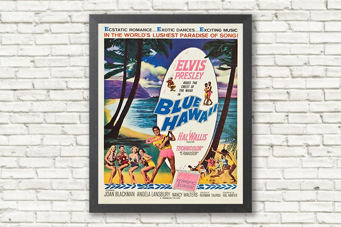 Elvis Presley Blue Hawaii Movie Poster Print Vintage | Etsy