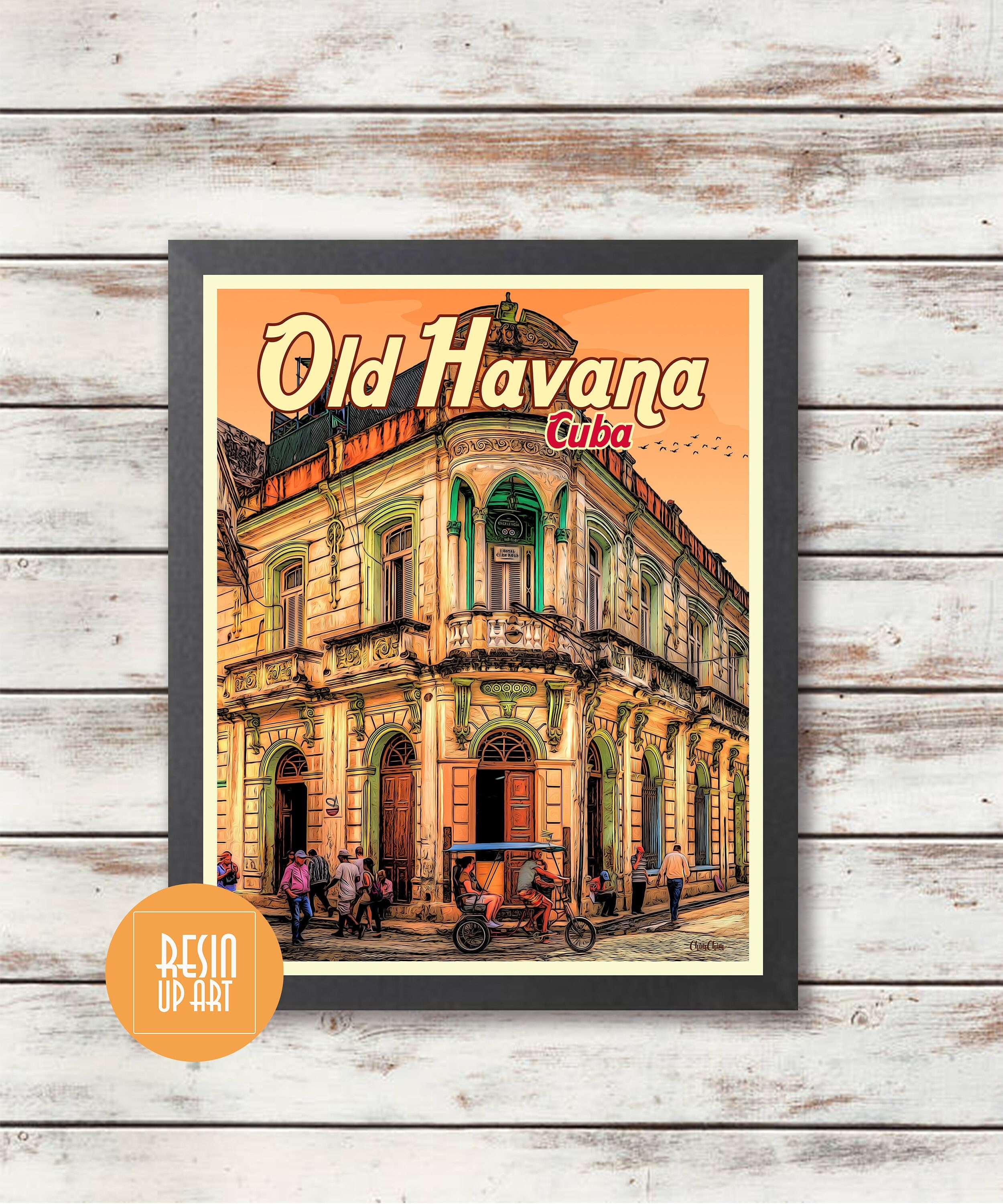 Cuba Travel Poster Old Havana Poster Cuba Printed Poster - Etsy