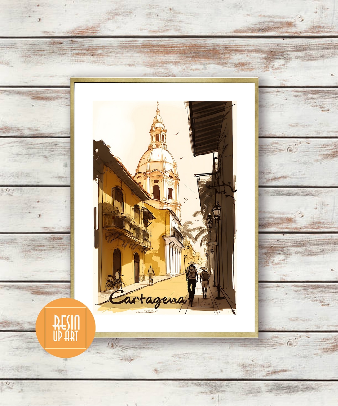 Colombia - Cartagena Travel Poster - Digital Download Art - Wall Deco ...