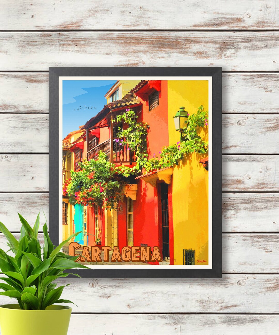 Cartagena - Colombia Travel Poster - Digital Download Art - Wall Deco ...