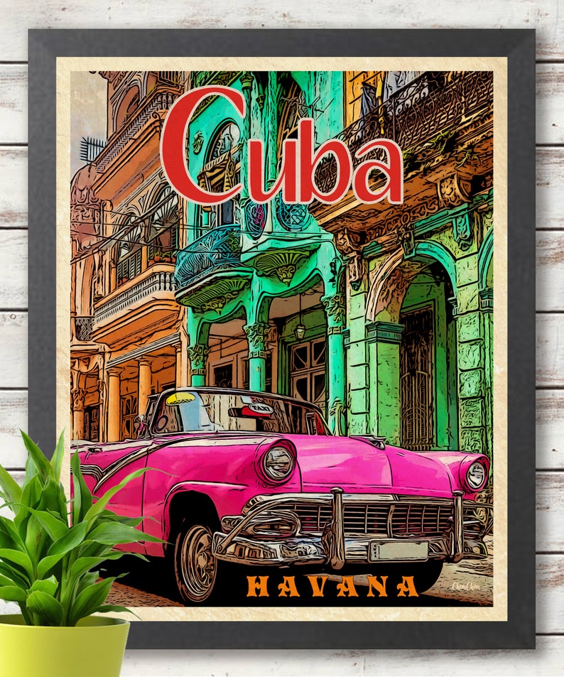 Set of 5 Cuba Travel Posters - Cuba Instant Download - Wall Decor ...