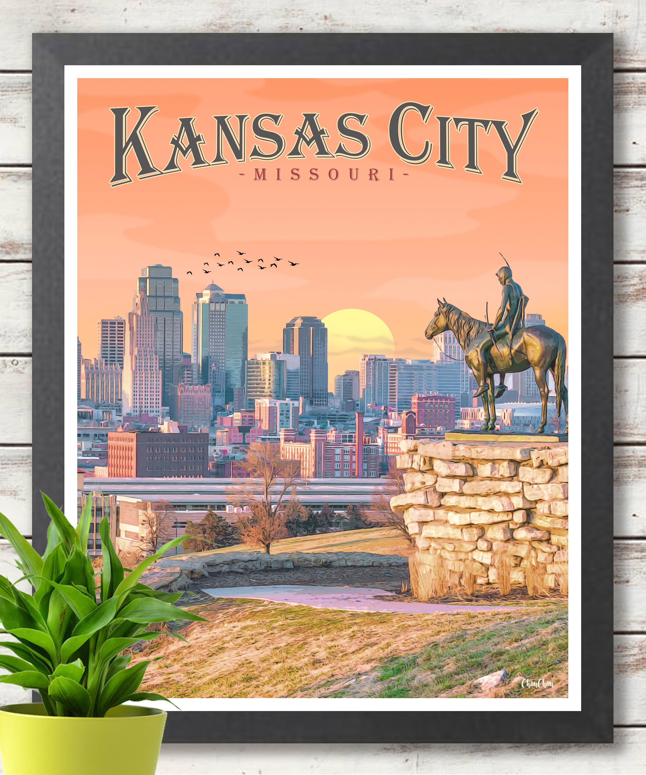 Kansas City Missouri Travel Poster Printed Poster Wall - Etsy