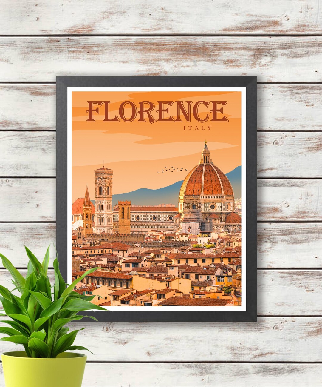 Florence - Italy Travel Poster - Digital Download - Wall Decor - Wall ...